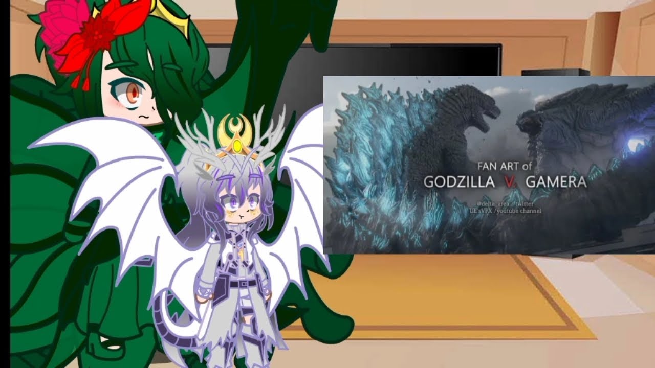 Titanes Female reaccionan a Godzilla vs Gamera tráiler Fan Art - YouTube