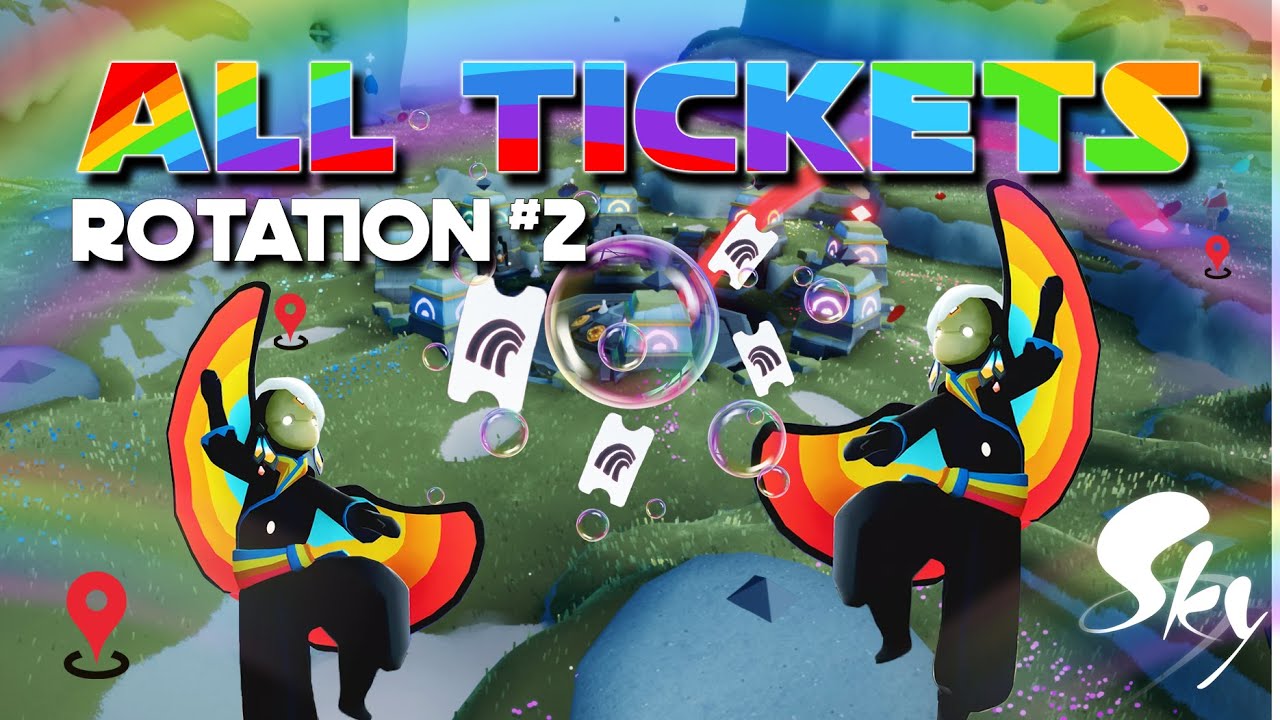 All 8 Rainbow Tickets Location - Days of Color | Sky: Children of the ...