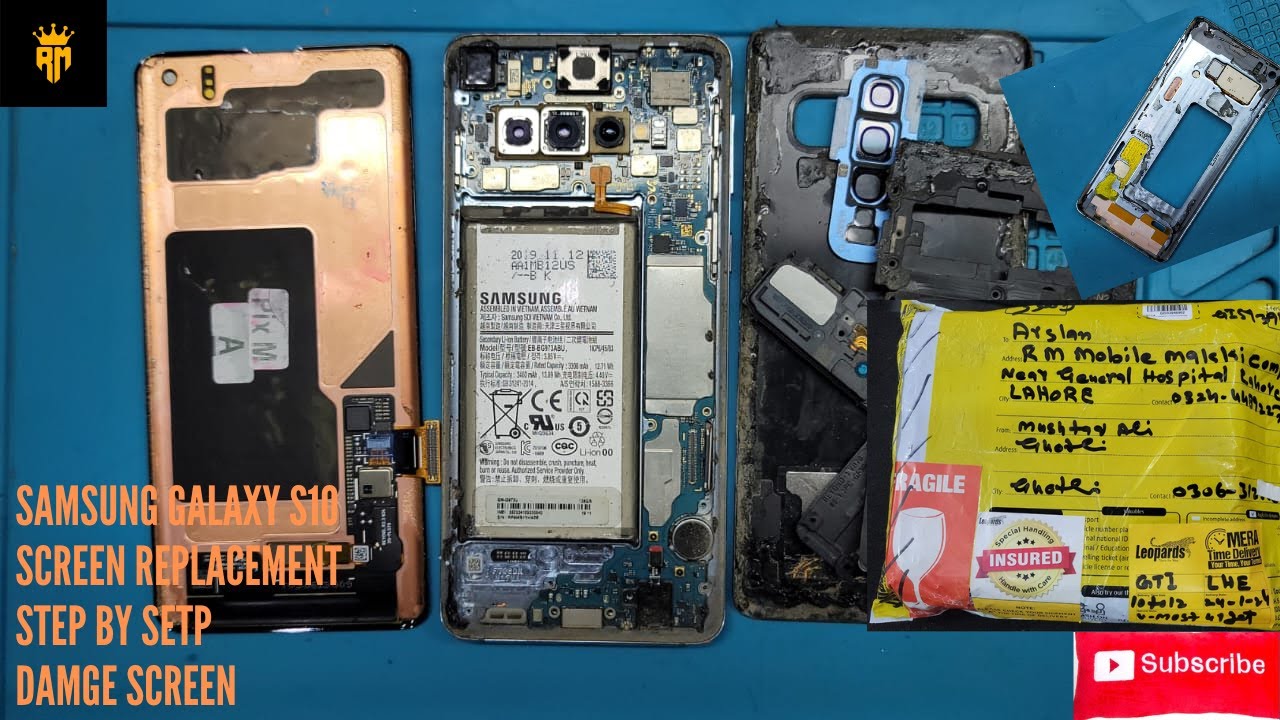 Samsung Galaxy S10 Screen Replacement || Step By Step Panel Change ...