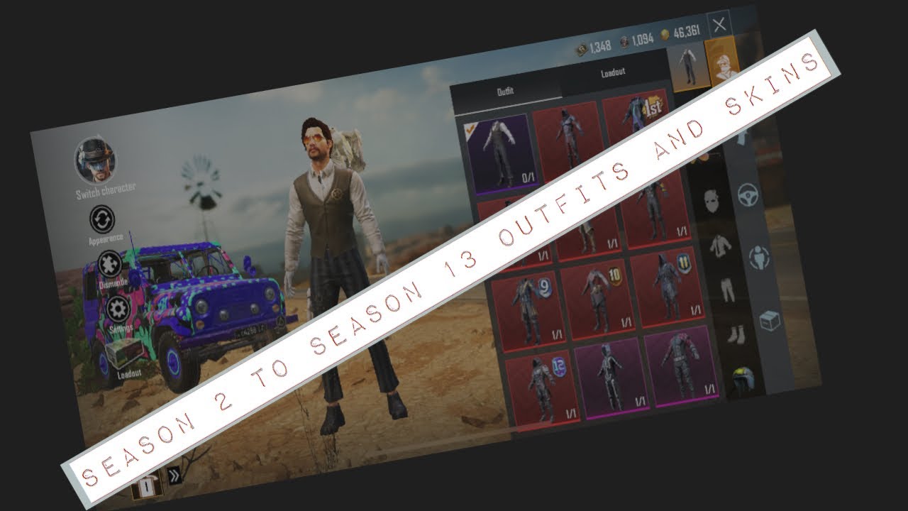 My Inventory of Pubg Mobile | All outfits and Skins | - YouTube