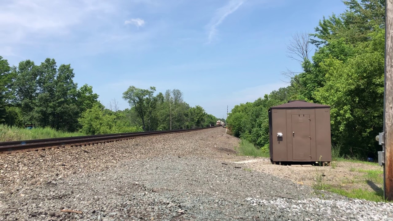 NS 9617 & BNSF 7288 Lead Elephant Style on Eastbound Intermodal at Lake ...