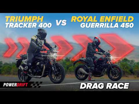 Royal Enfield Guerrilla 450 Apex vs Triumph Tracker 400 Drag Race | PowerDrift Signal 2 Signal S8E3