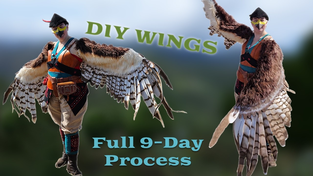 How I Made Realistic Costume Wings (Rito Costume Pt. 2) - YouTube