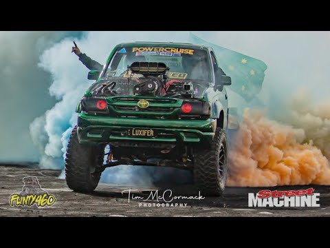 LUXIFER TEARS UP THE BURNOUT PAD AT SUMMERNATS 35 - YouTube