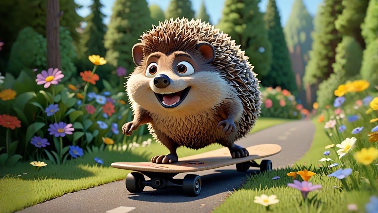The Hedgehog Who Rode a Skateboard + More Nursery Rhymes & Kids Songs ...