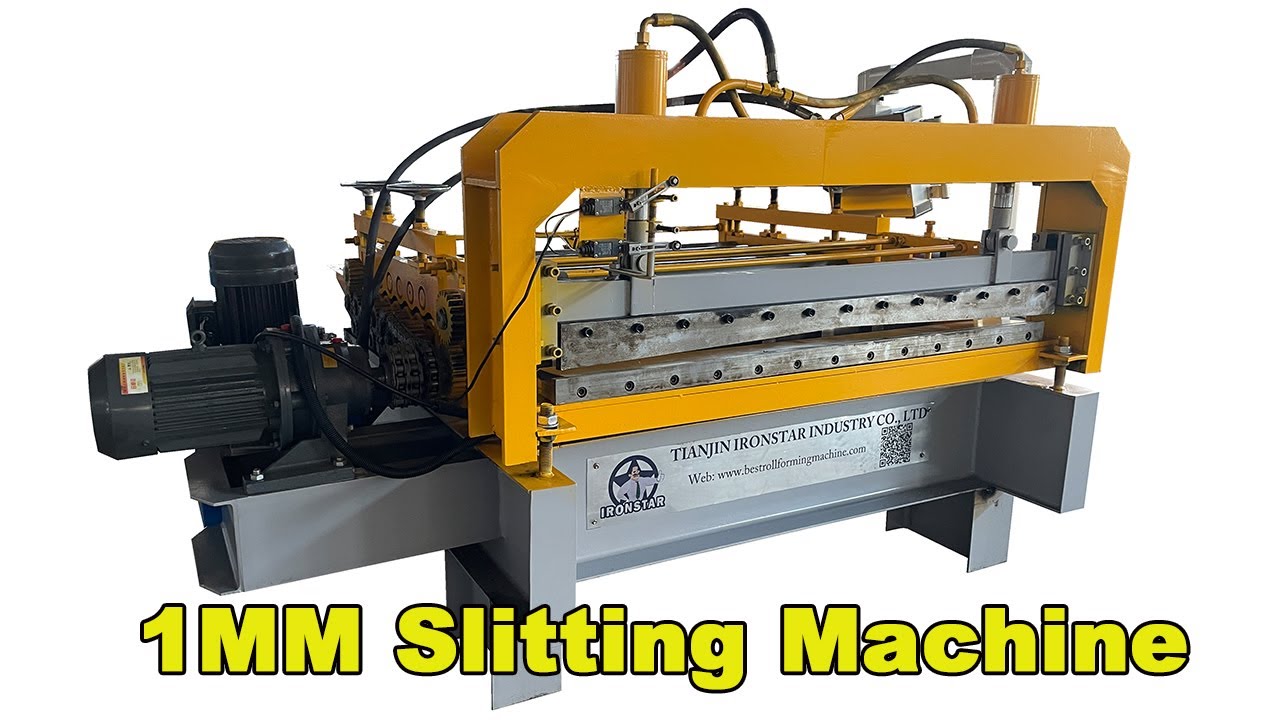 1mm metal plate slitting machine | Steel coil cut to length and automatic slitting machine - YouTube