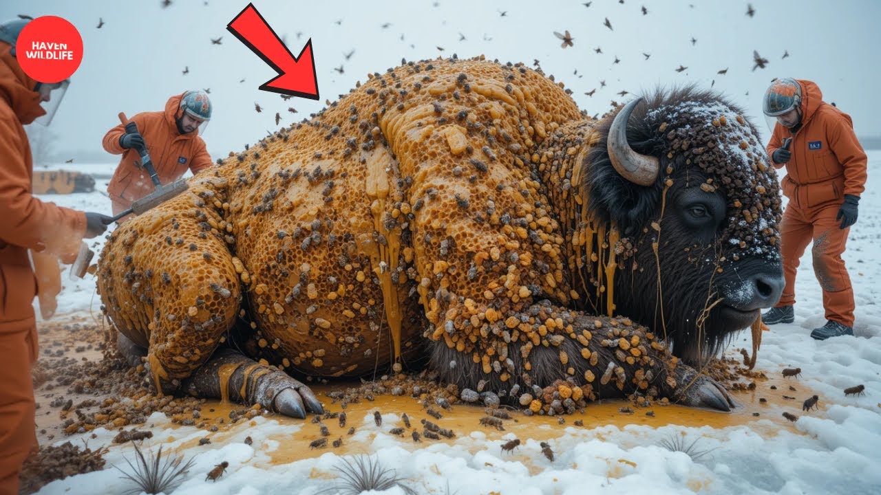 AMERICAN BISON Covered in MILLIONS of BARNACLES & Parasites Bee Saved ...