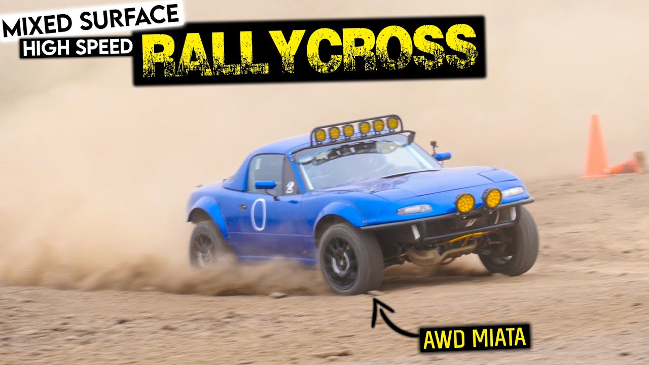 HIGH SPEED, MIXED SURFACE Rallycross Event in the AWD MIATA! - YouTube