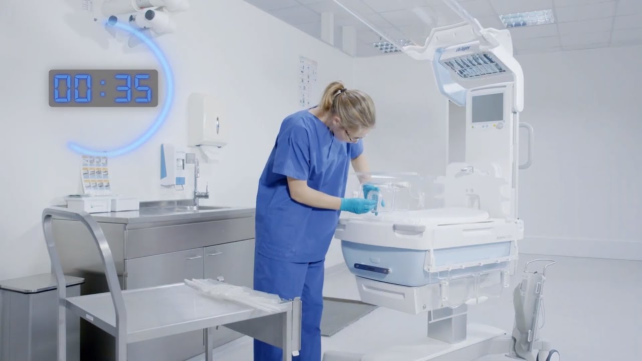 Инкубатор-трансформер Dräger Babyleo TN500: простота обработки - YouTube