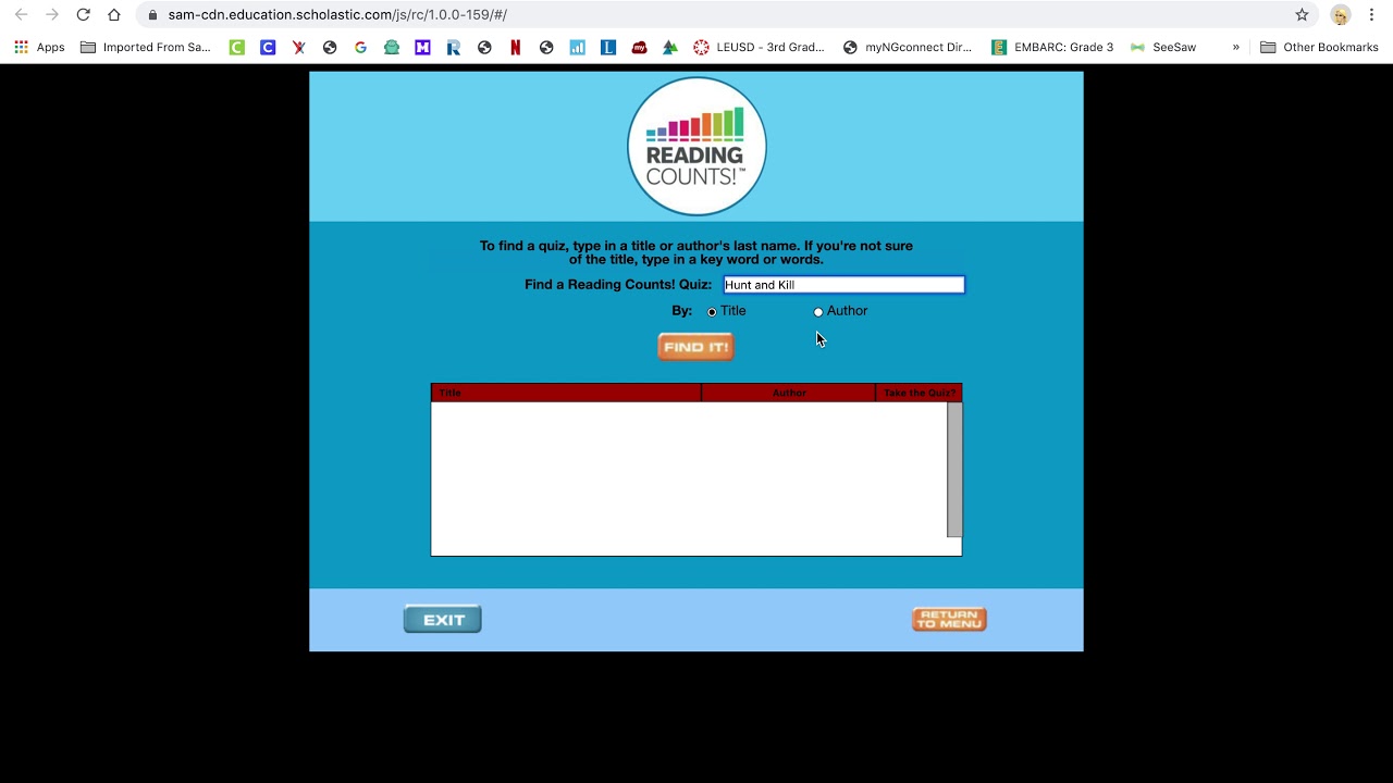 Reading Counts Log in Directions LEUSD - YouTube
