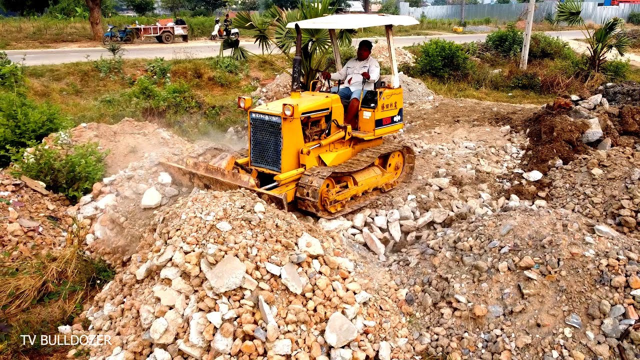 Wonderful!!! Project CLEARING TRASH By Strong Driver D21P DOZER Pushing ...