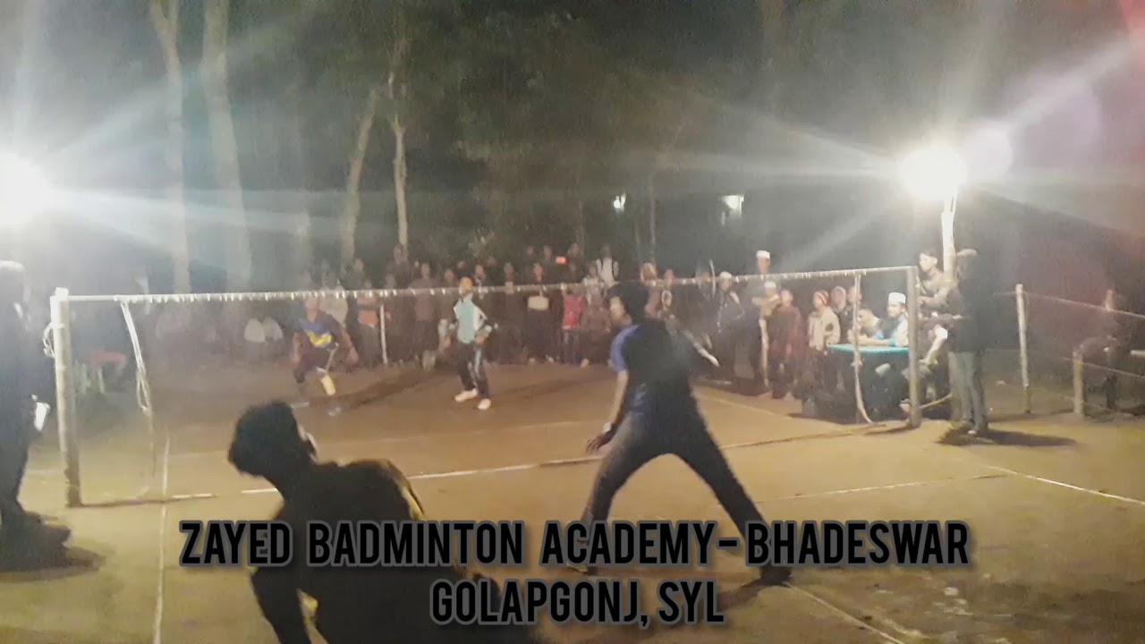 Semi final match outdoor badminton tournament. Rumel sami VS Amdad ...