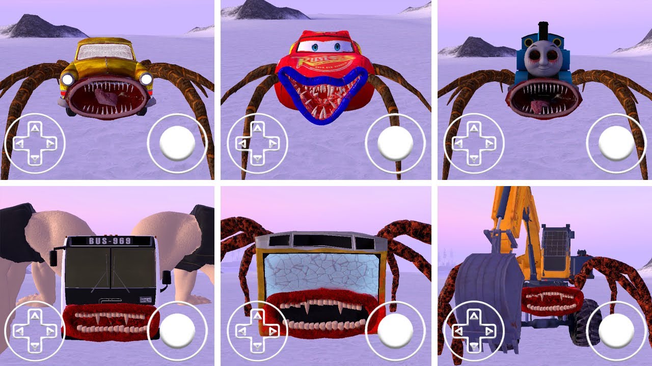 Everything Turned into Bus Eater Monsters | Muscle Bus Eater, Excavator ...