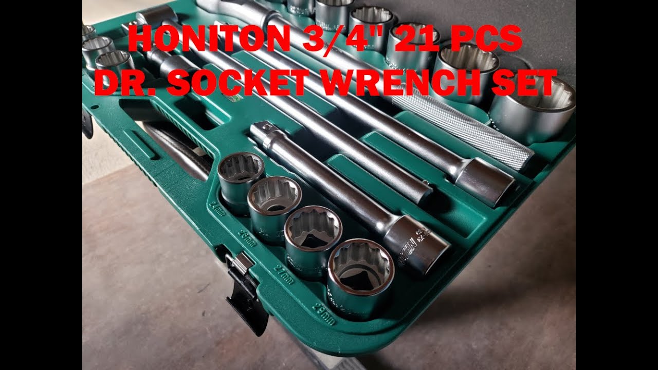 ZESTAW KLUCZY HONITON 3/4" - HONITON 21 PCS 3/4" DR. SOCKET WRENCH SET ...