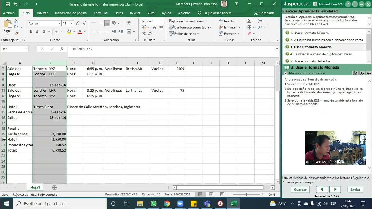 Lección 4.1 - Excel 2016 Core - Certificación MOS - Jasperactive - YouTube