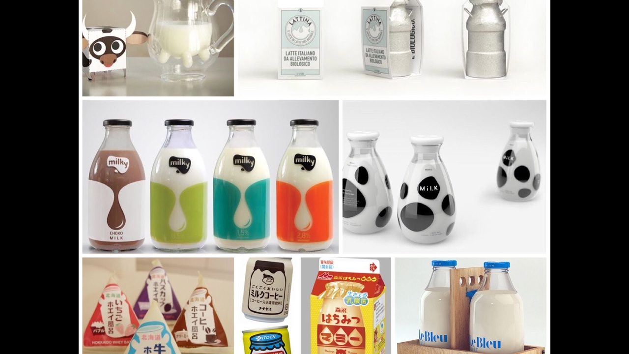 Creative Milk Packaging/Milk Bottle Design Elisa DhZeno - YouTube