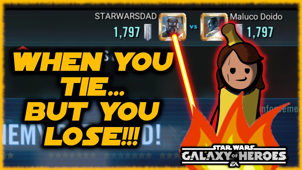 My Dramatic Loss/Tie in SWGOH Grand Arena! - YouTube
