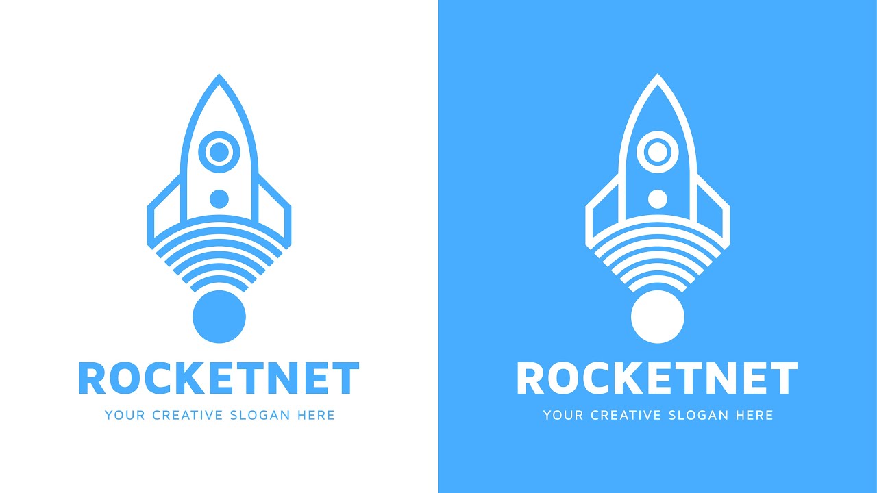 Rocket Net Logo Design Tutorial Step By Step - YouTube
