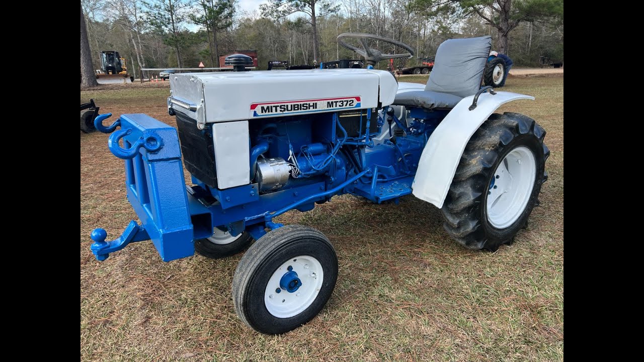 1988 Mitsubishi MT372 2WD Sub Compact Utility Tractor Lot#305 - YouTube