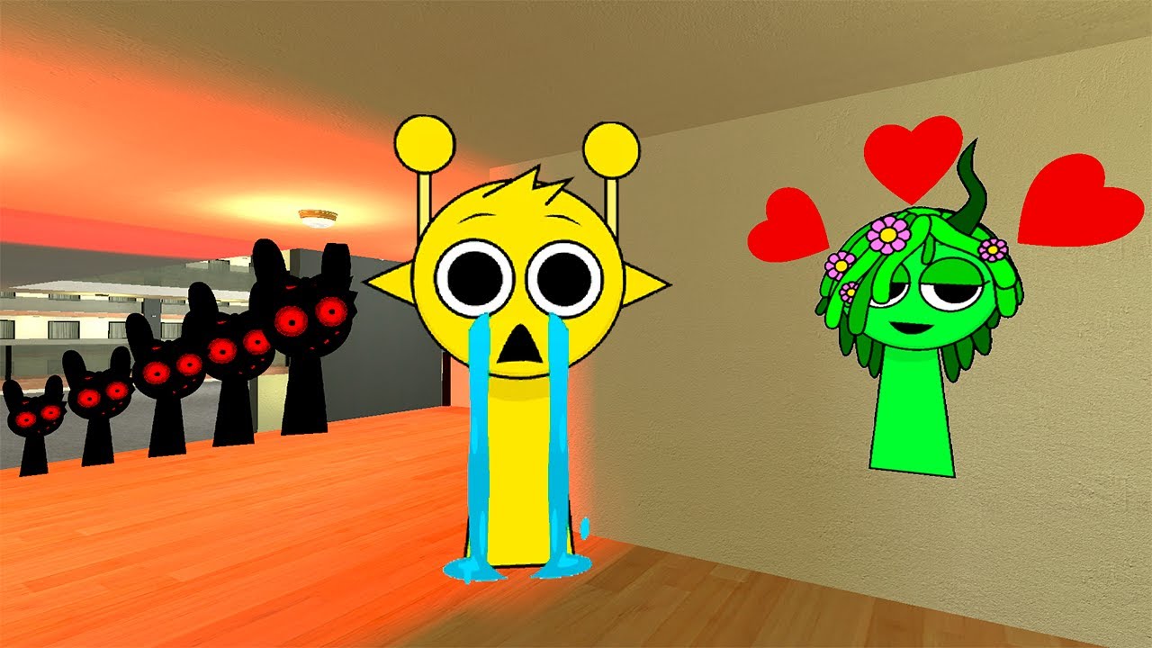 Sprunki Simon loves Sprunki Vineria and wants to find him, but Family ...