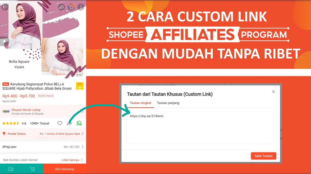 TUTORIAL 2 CARA MUDAH CUSTOM LINK SHOPEE AFFILIATE - YouTube