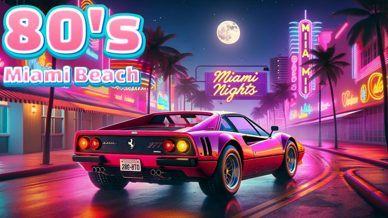 80's Miami Beach Vibes | Dive into the Synthwave Night - YouTube