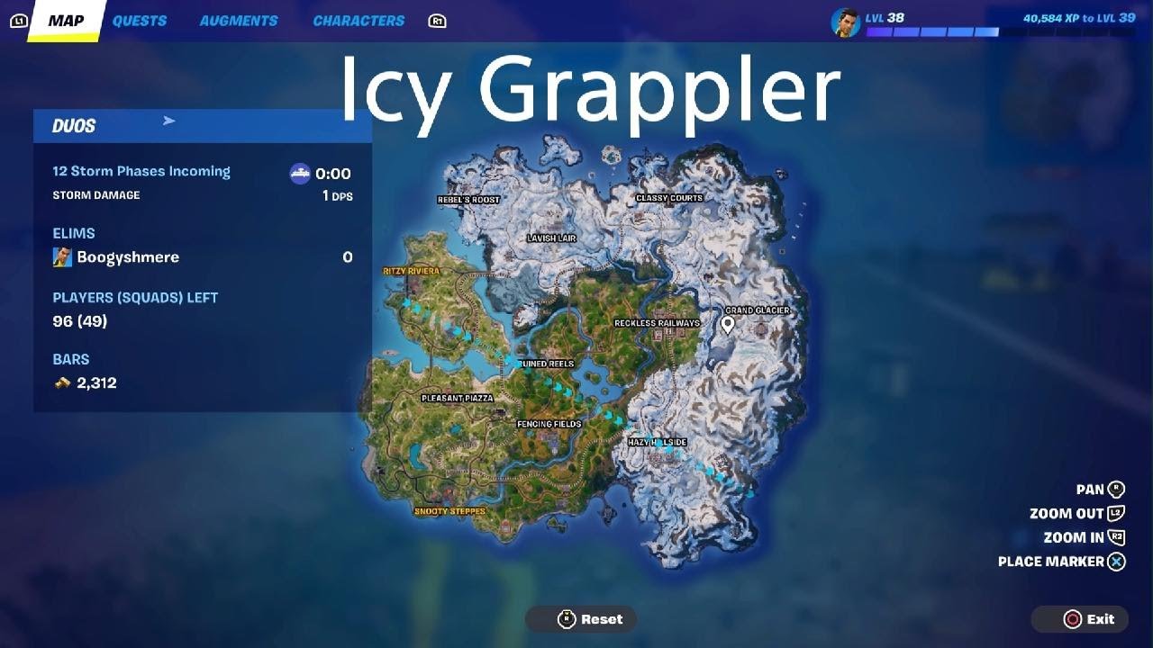 Where to find icy grappler Fortnite Chapter 5 Season 1 - YouTube