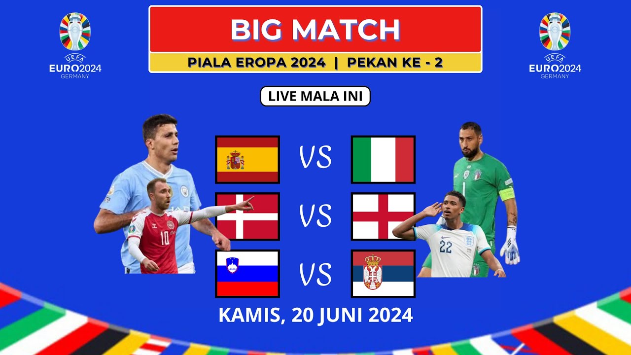 Jadwal siaran langsung piala eropa 2024 - hari ini kamis 20 juni2024 ... Jadwal siaran langsung piala eropa 2024 - hari ini kamis 20 juni2024 ...