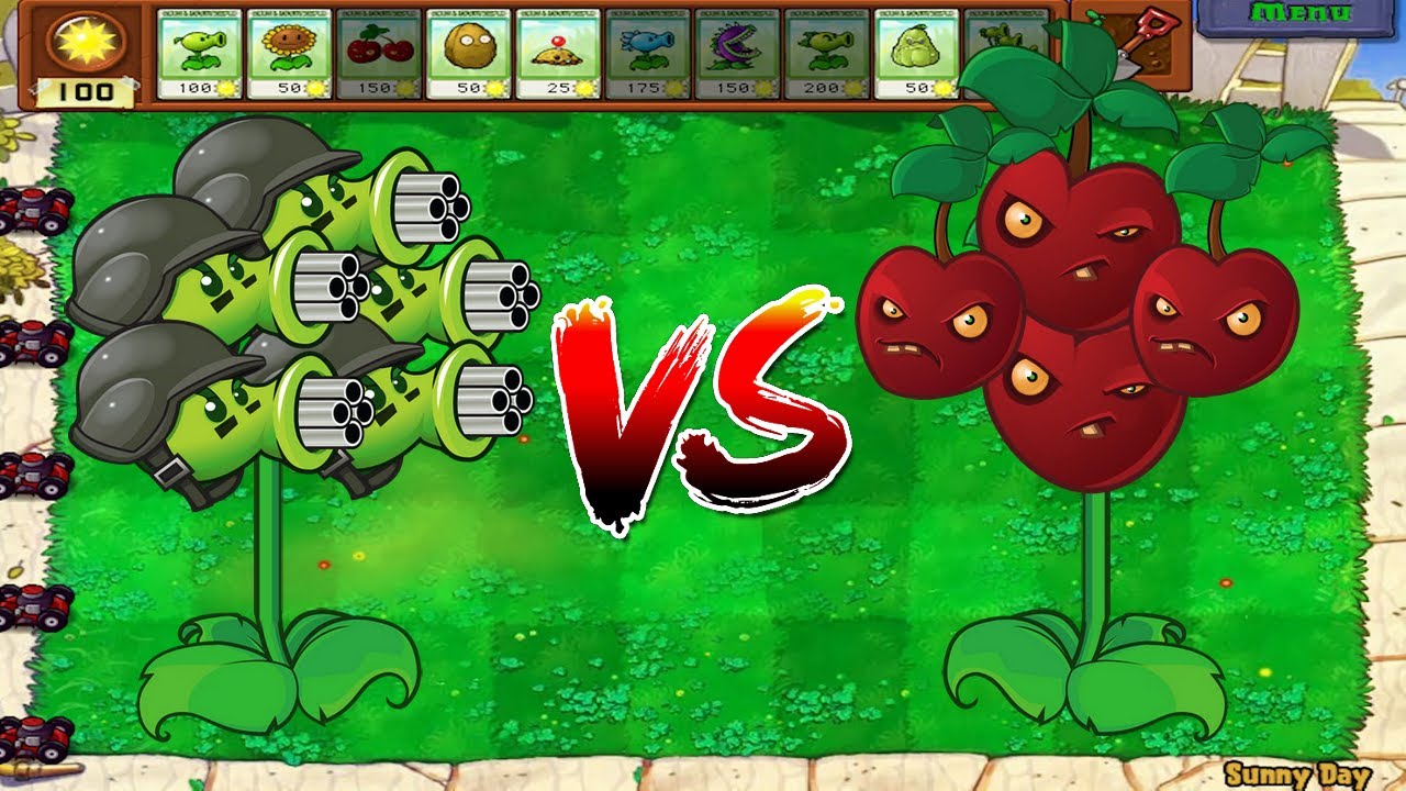Plants vs Zombies - Exploding Gatling Peas - YouTube