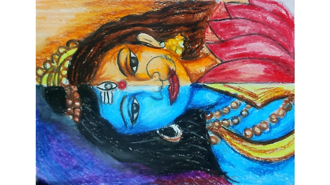 How to draw Sive parvati drawing /Sive Thakur and maa parvati drawing ...