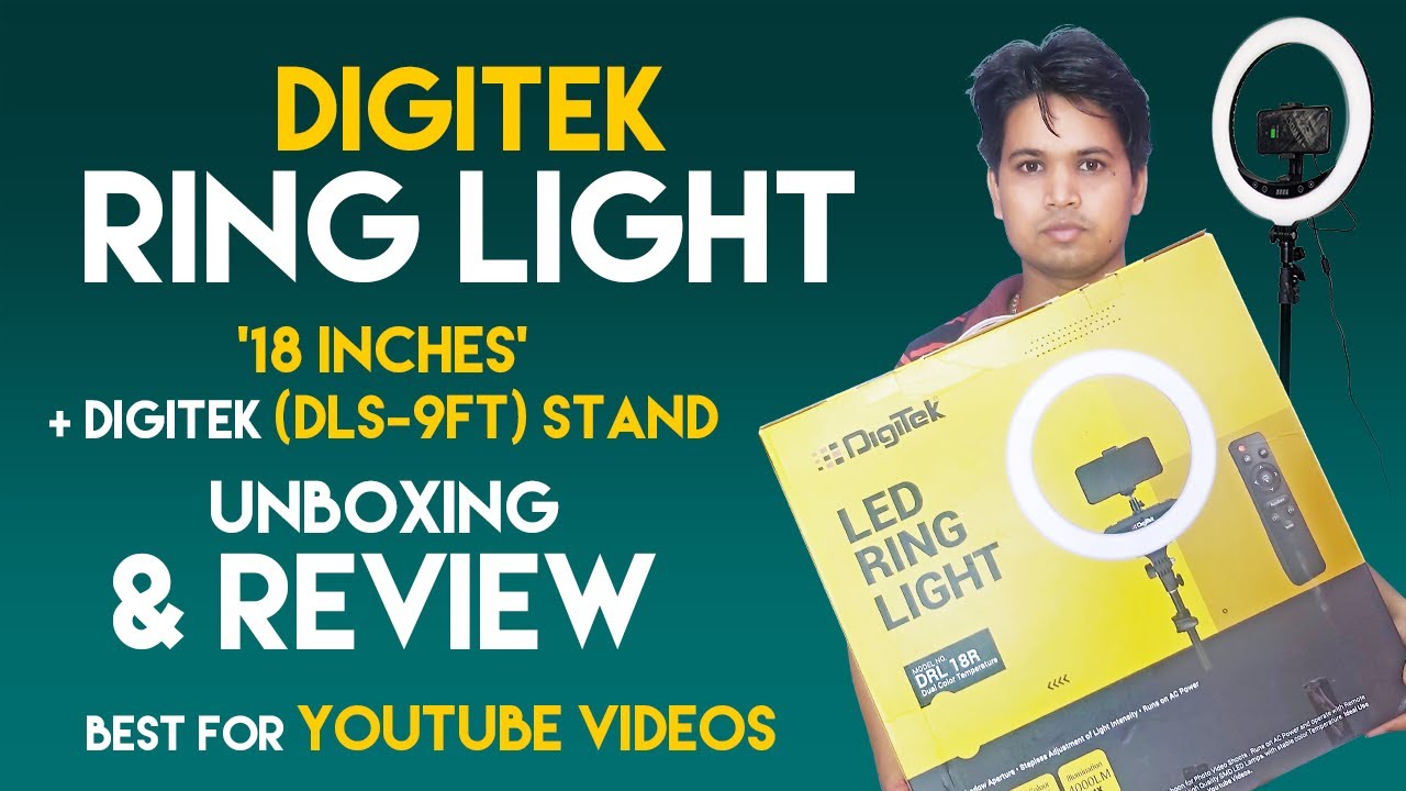 Digitek Ring Light 18 Inches + Digitek 9ft. Stand | Unboxing and Review ...