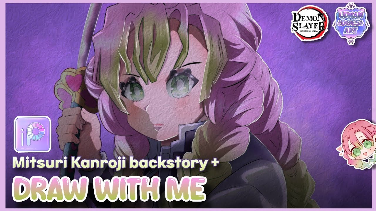 Mitsuri Kanroji backstory + DRAW WITH ME💚💓💖 [ibispaint x] - YouTube