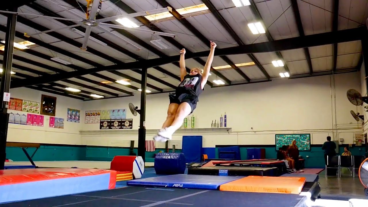 Mya Tumbling: Rd Off, Back Handspring, Lay-Out! - YouTube