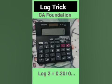 How to find Log value on Basic calculator | Log Trick for CA Foundation ...