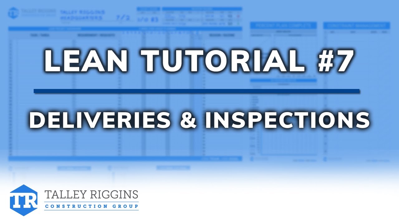 LEAN Video Tutorial Series #7 | Deliveries & Inspections - YouTube