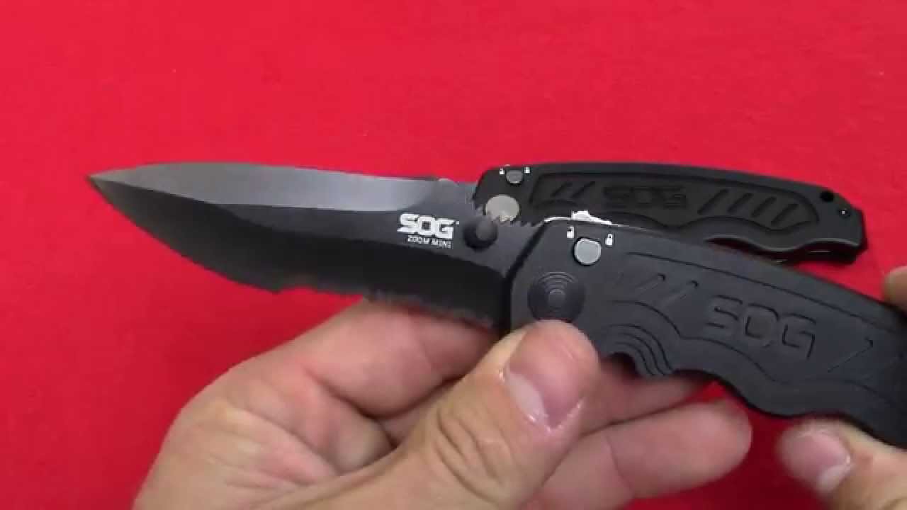 SOG ZOOM Series Assisted Open "Walk-Around" - Knives Plus - YouTube