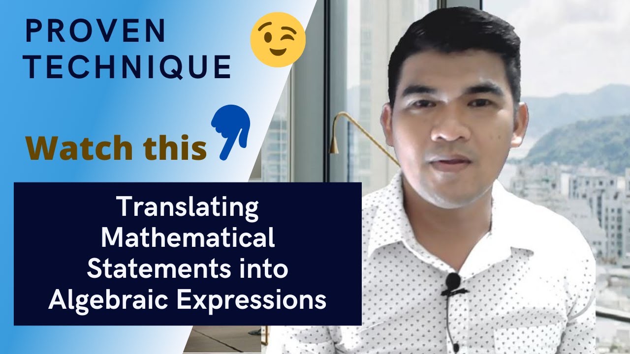 How Translate Mathematical Expression Into An Algebraic Expression ...