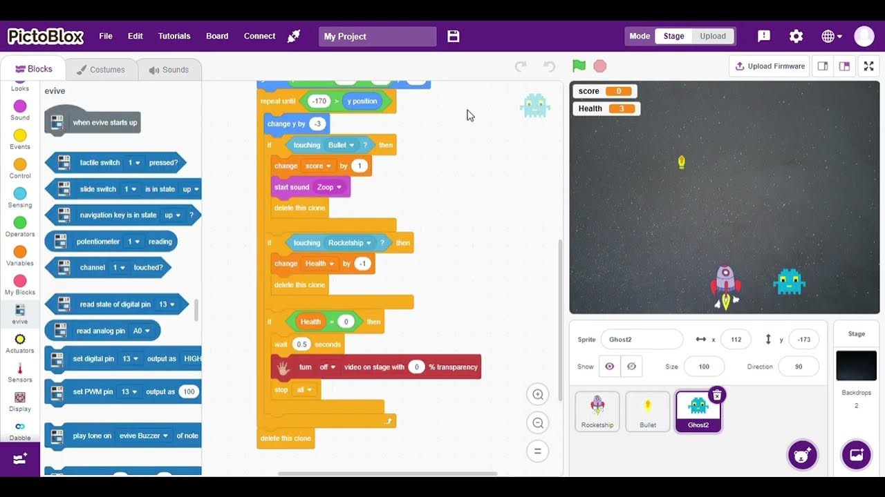 Hand Controlled Game by pictoblox - YouTube