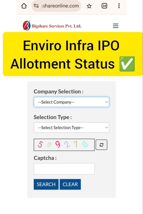 Enviro Infra IPO Allotment Status | how to check Enviro Infra ipo allotment status| # ...