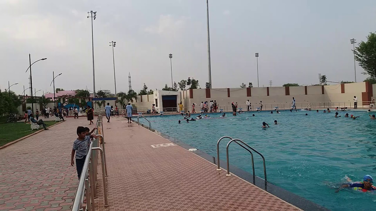 big swimming pool Siddipet district mini stadium - YouTube