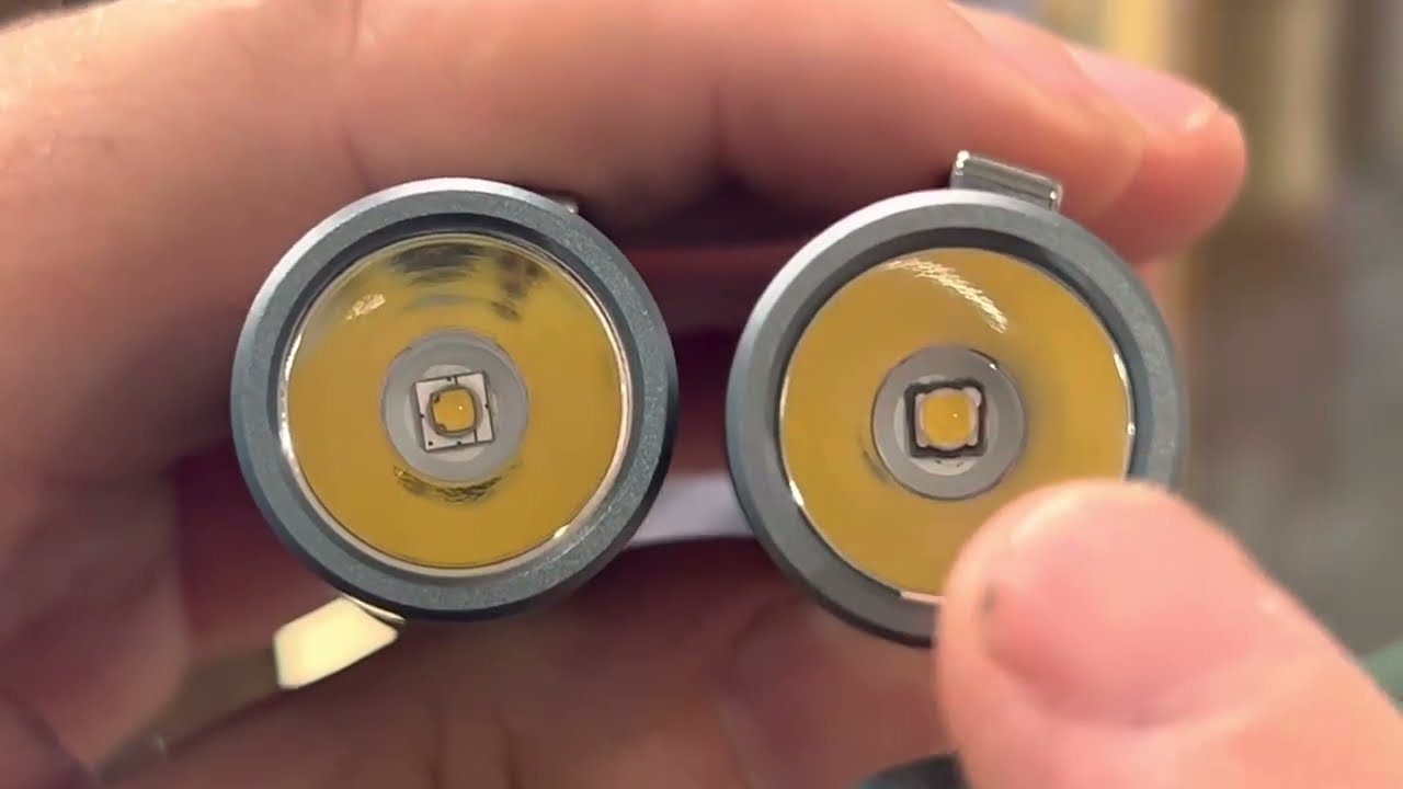 SST-20 vs 219C hotspot size in the same flashlight - YouTube