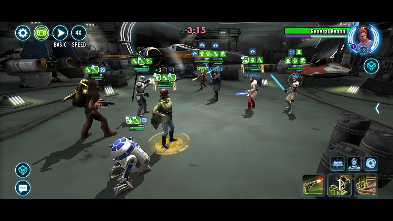 SWGOH new GL Leia Organa (no ultimate) with rebels Vs GL Jedi Master ...