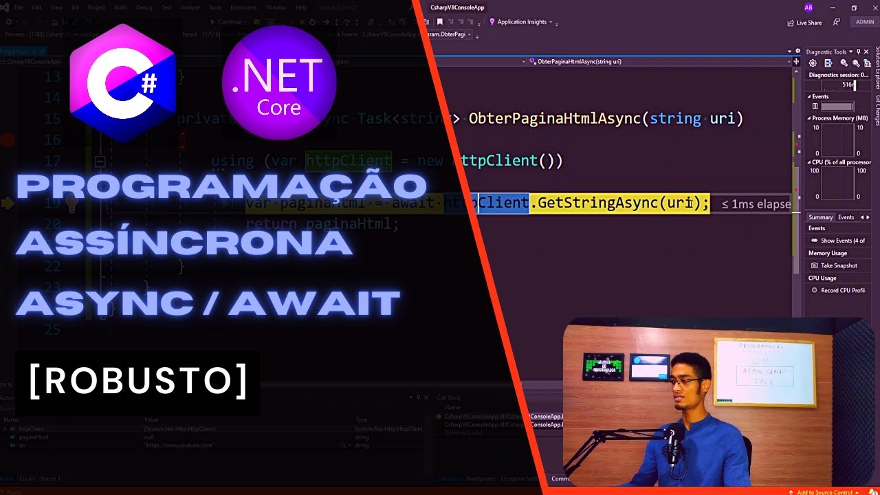 Programação assíncrona com C# (Async / Await / Task) [avançado] - YouTube