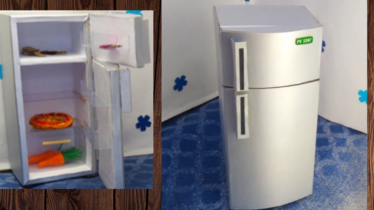 DIY Mini Fridge for a dollhouse | How to make mini refrigerator with ...