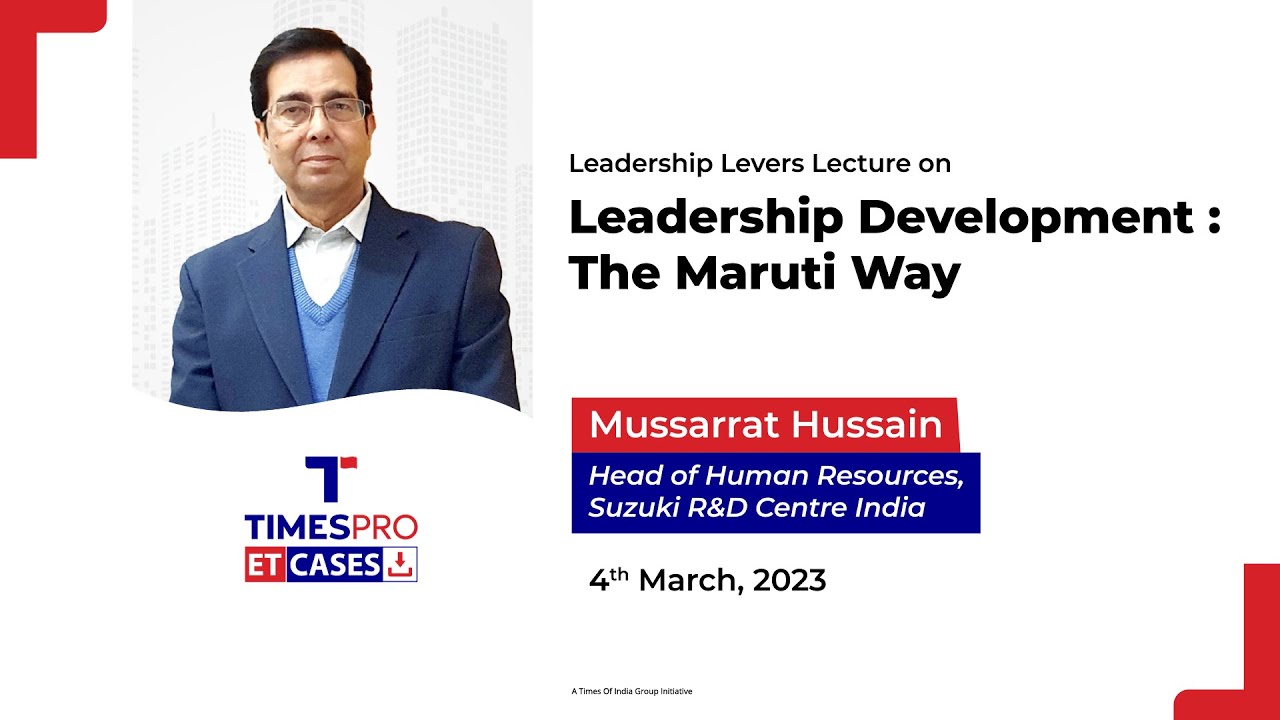 Leadership Development The Maruti Way Timespro Youtube