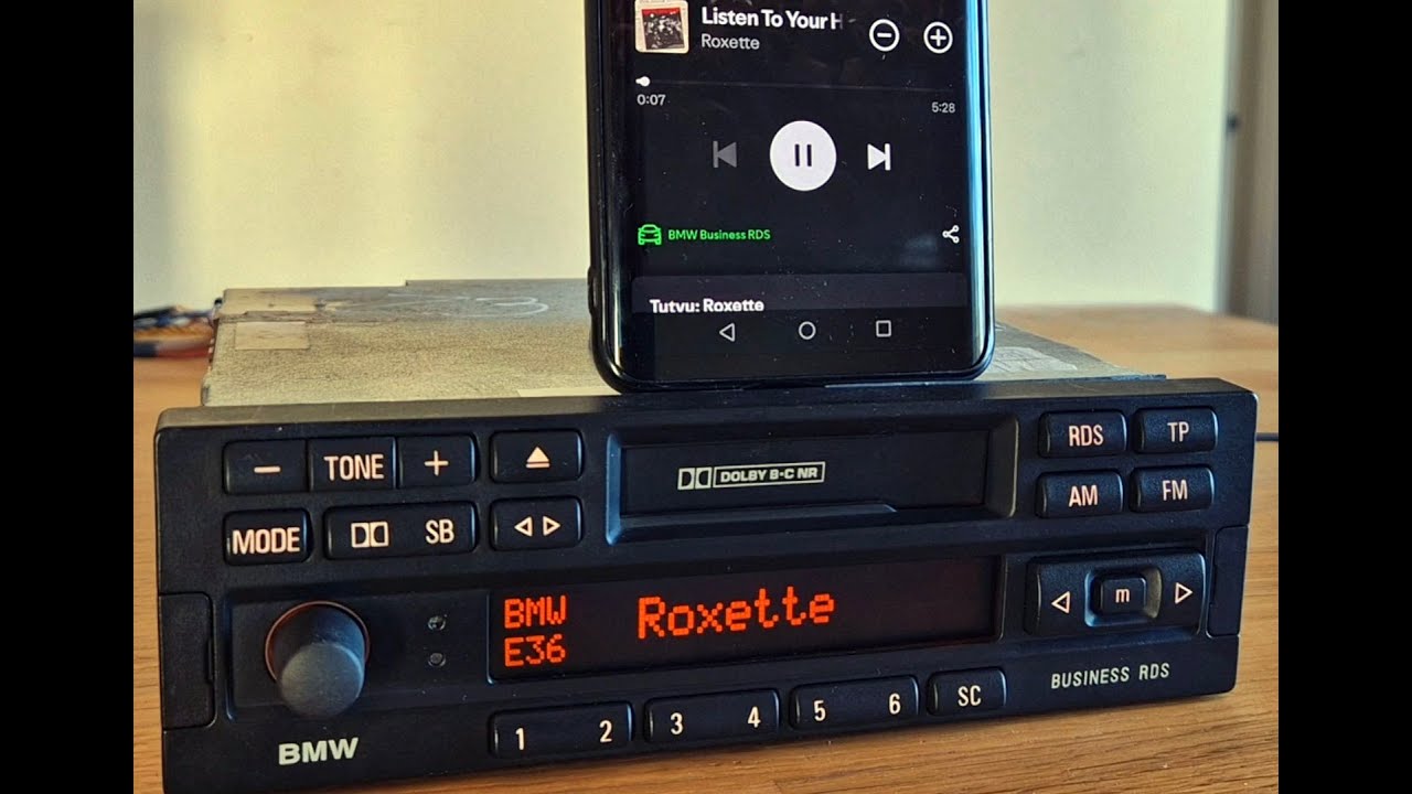 BMW E36 Business RDS with Bluetooth and display programming - YouTube