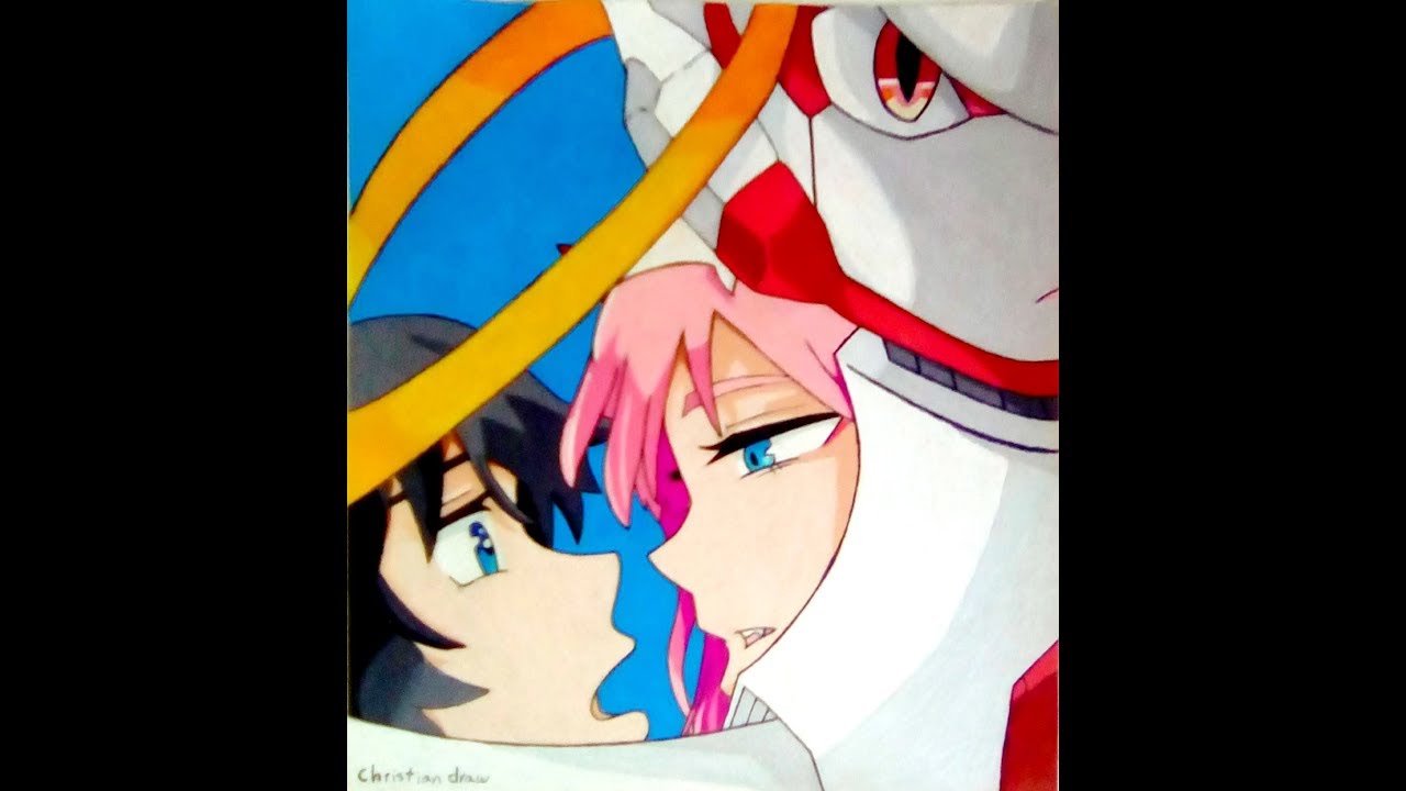 DIBUJANDO A HIRO Y ZERO TWO ( DARLING IN THE FRANXX) / SPEED DRWAWING ...