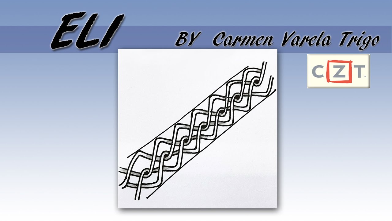 如何畫一般圖樣How to draw the Tangle Pattern ELI - YouTube
