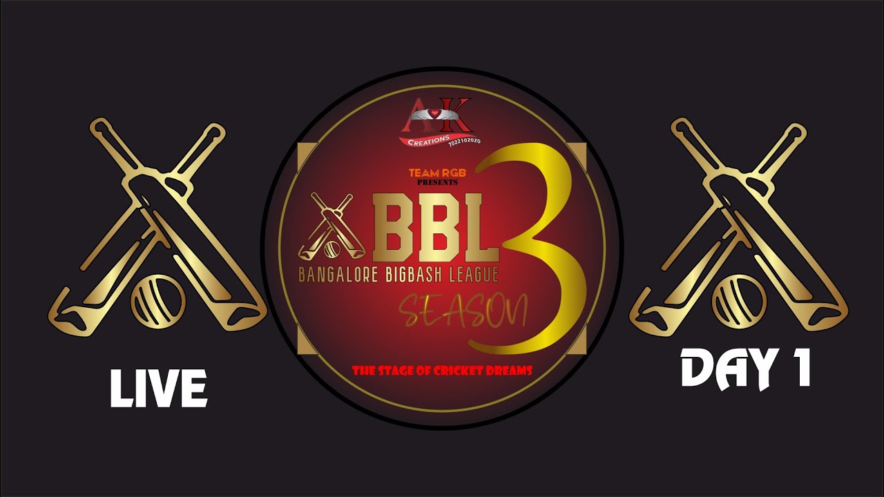 BBL SEASON 3 LIVE DAY 1 | RGB RISING GOLDEN BOYZ | ARYA K - YouTube