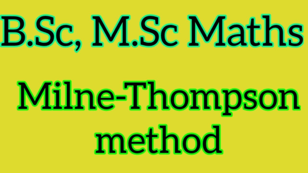 Milne Thomson Method To Find Analytic Function Youtube